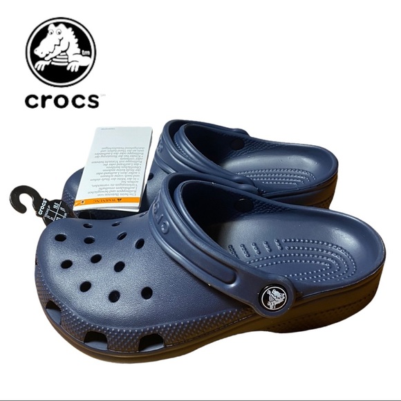 CROCS | Shoes | New Crocs Kids Navy Classic Boys Girls Clogs J1 | Poshmark